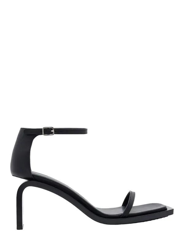 COURREGES Stream 85mm Leather Sandals - Black