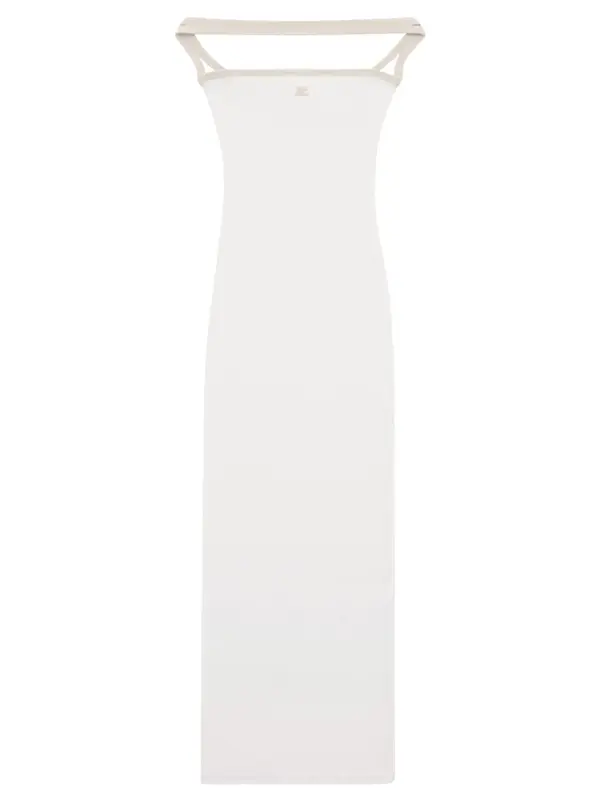 COURREGES Contrast Hyperbole Dress - White