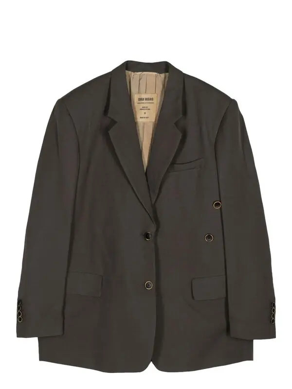UMA WANG Kava Single-breasted Blazer - Brown