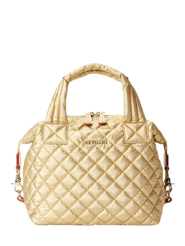 Mz Wallace Small Sutton Deluxe Crossbody Bag - Light Gold Pearl Metallic