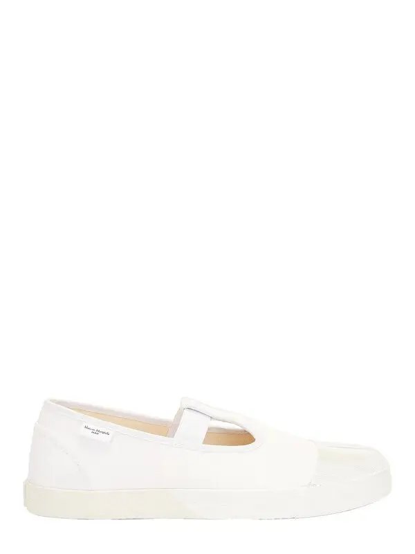 MAISON MARGIELA On The Deck Tabi Mary Jane Sneakers - White & Mat Bianchetto