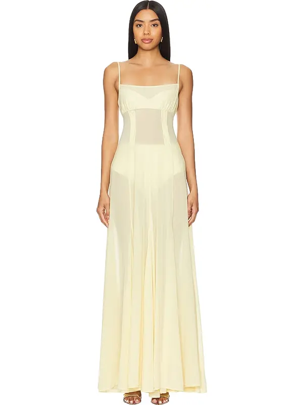 CAMILA COELHO Dia Maxi Dress - Sunlight Yellow