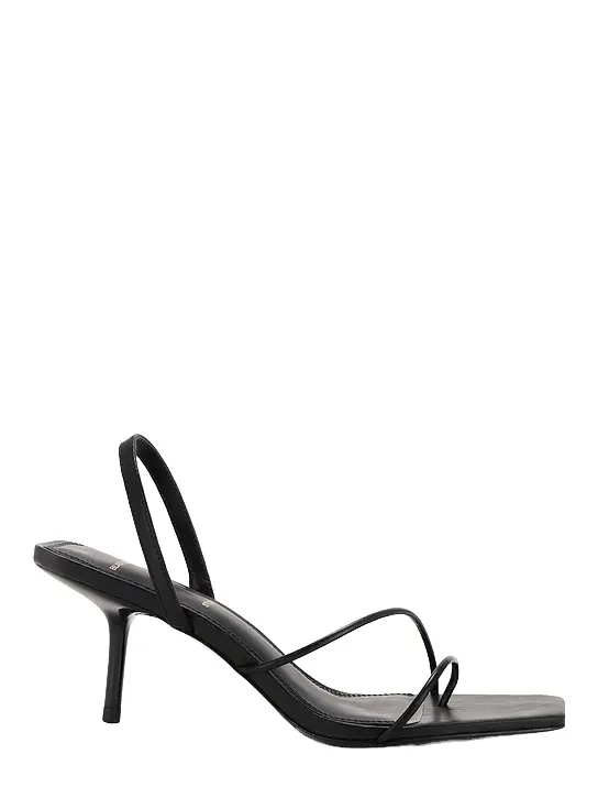 BLACK SUEDE STUDIO Iris 65 Mule - Black Nappa