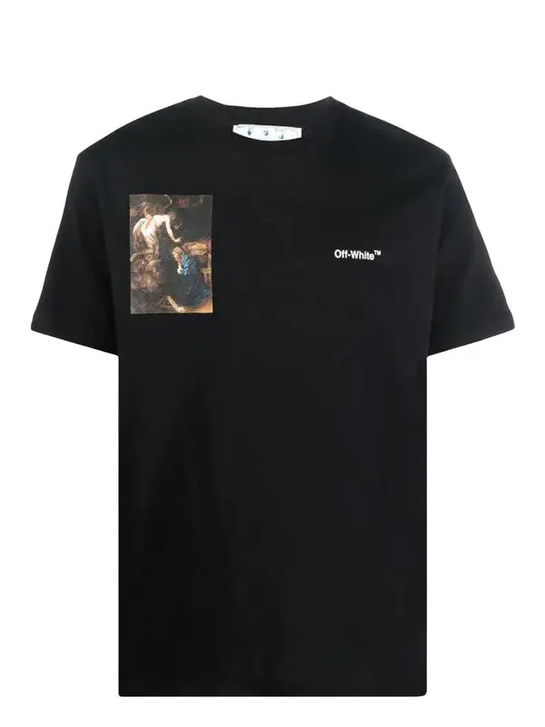 Off-White Caravaggio Lute Slim Short-sleeve Tee /white - Black