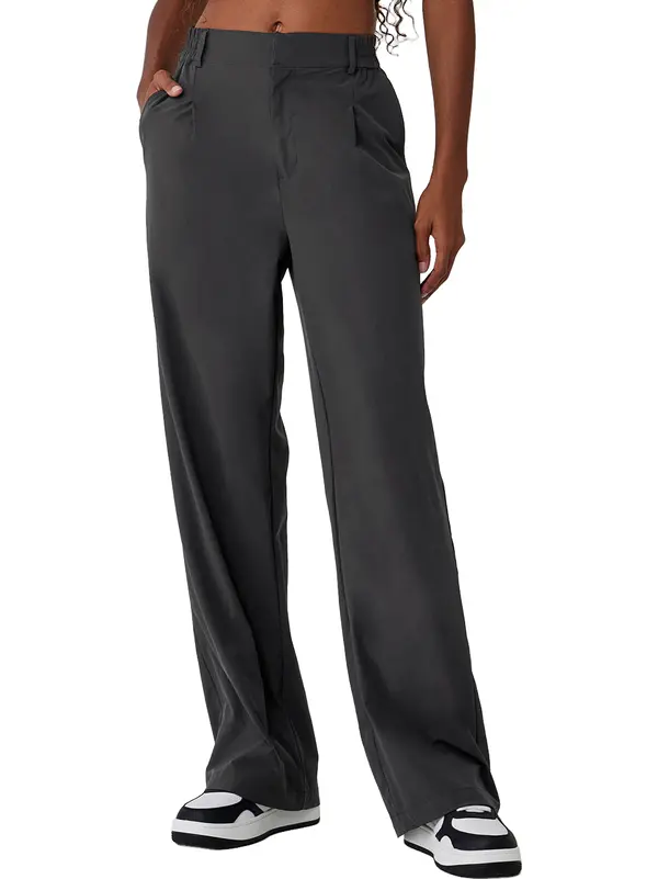 Alo Yoga High-waist Pursuit Trouser - Anthracite