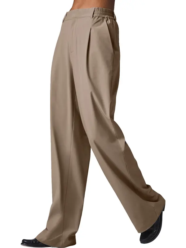 Alo Yoga High-waist Pursuit Trousers - Gravel