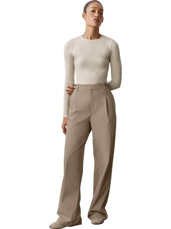 Alo Yoga High-waist Pursuit Trousers - Gravel