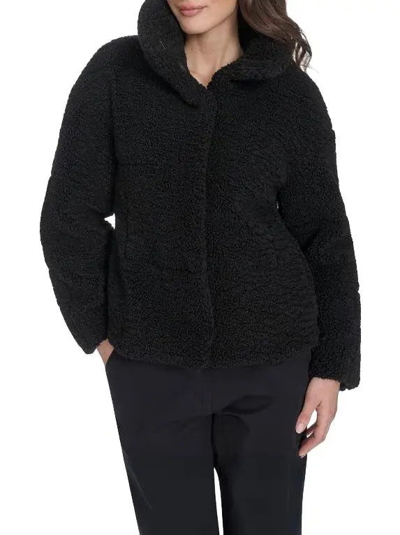 LEVI'S Quilted Faux Fur Teddy Jacket - Black