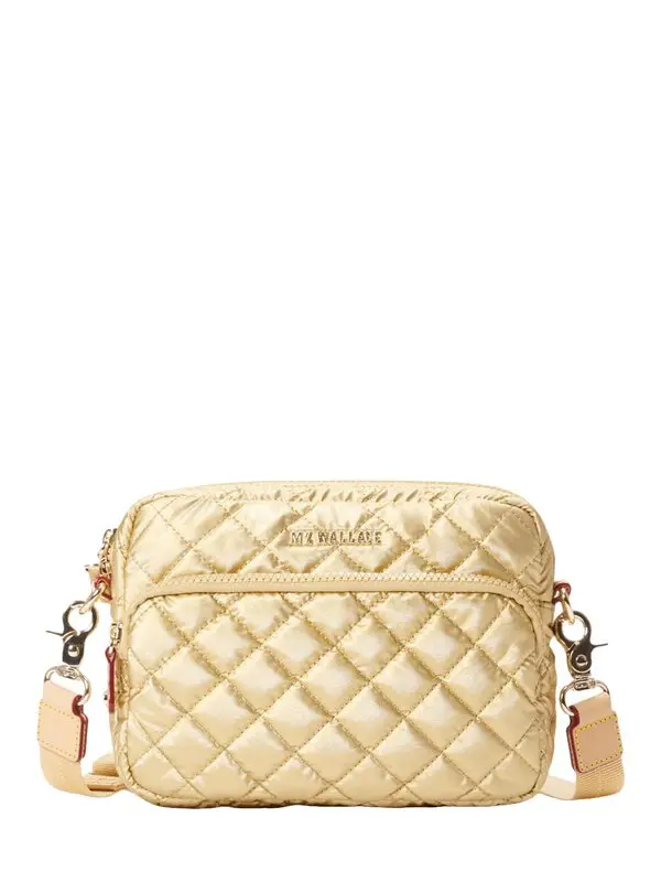 Mz Wallace Small Metro Quilted Camera Bag - Light Gold Pearl Metallic