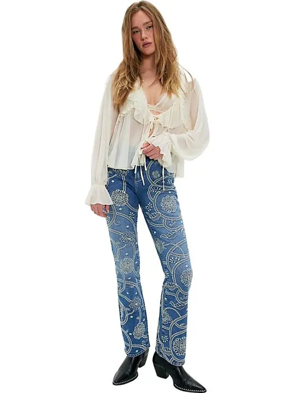 DRIFTWOOD Kelly Embroidered Bootcut Jeans - Piper Petal