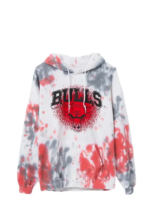 Junk Food Clothing Nba Chicago Bulls Tie Dye Hoodie - Bright Red