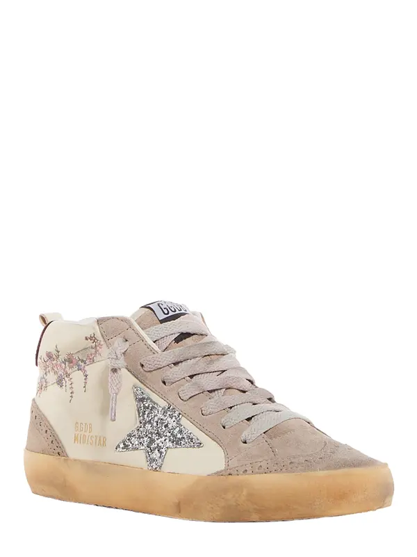 Golden Goose Mid Star Low Top Sneakers - White Multi