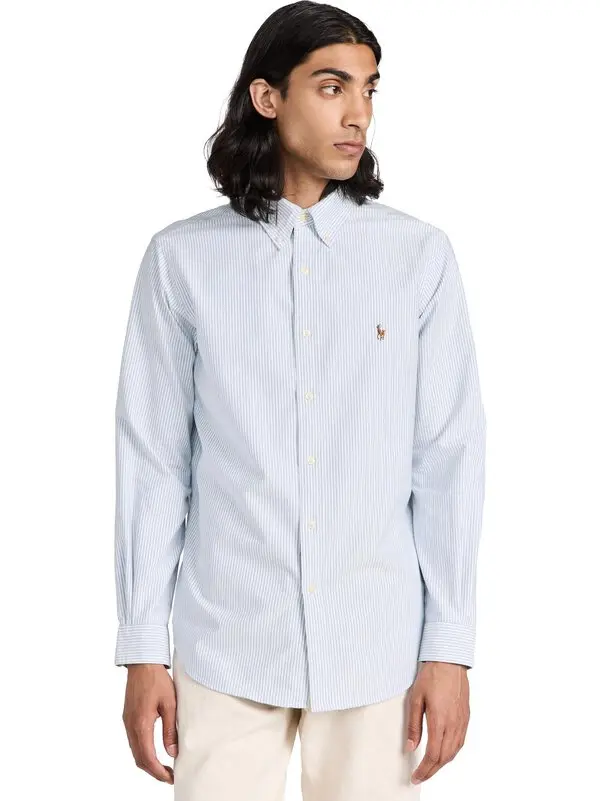Polo Ralph Lauren Classic Fit Striped Oxford Shirt - Blue/white Stripe