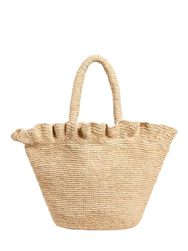 LOEFFLER RANDALL Cyrus Raffia Tote - Natural