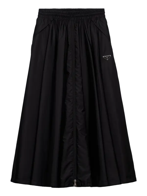 Prada Re-nylon Full Skirt - Black