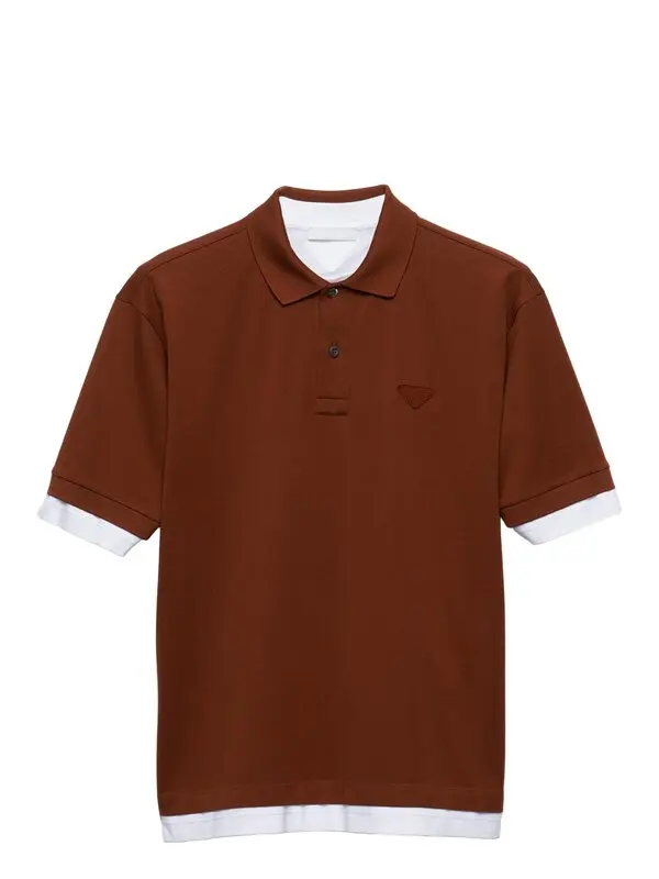 Prada Cotton Polo Shirt - Tobacco