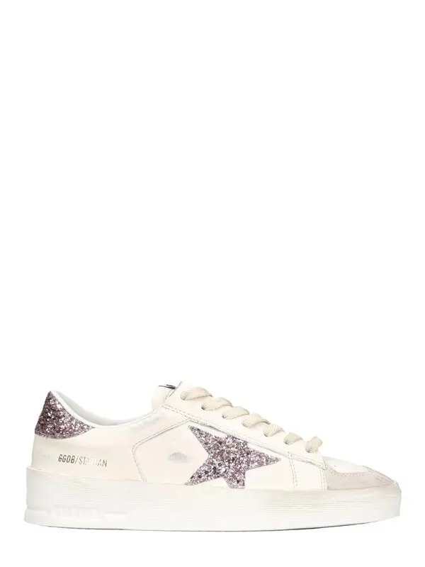 GOLDEN GOOSE Leather Stardan Sneakers - White