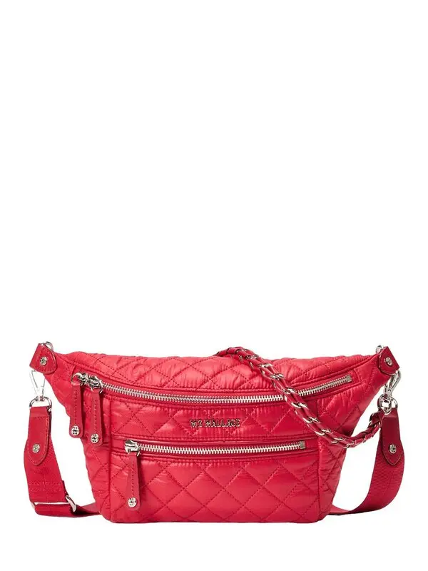 Mz Wallace Small Crosby Quilted Nylon Convertible Bag - Apple