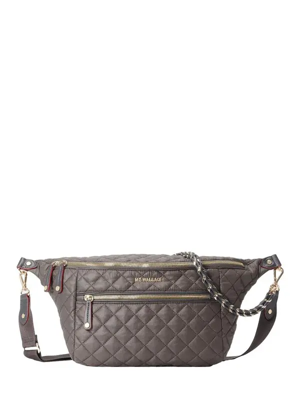 Mz Wallace Small Crosby Quilted Nylon Convertible Bag - Magnet