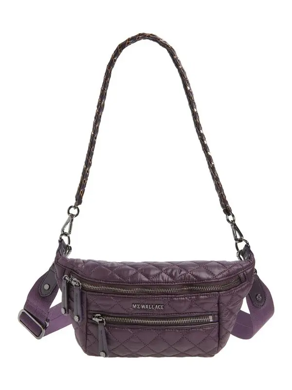 Mz Wallace Small Crosby Quilted Nylon Convertible Bag - Raisin