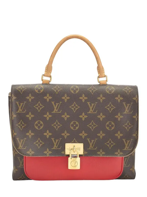 LOUIS VUITTON Monogram Marignan Satchel With Gold-tone Hardware - Red