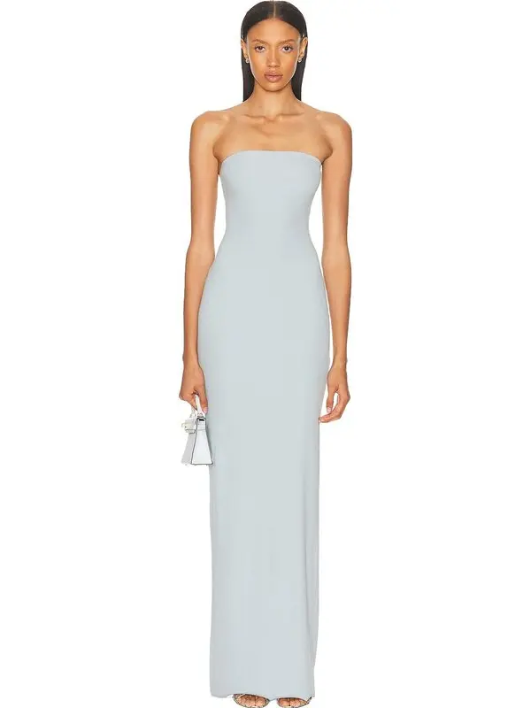 Eterne Tube Maxi Dress - Dusty Blue