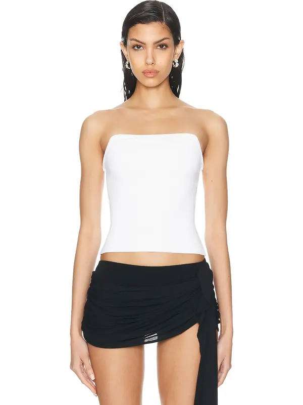 Christopher Esber Ore Ridge Knit Bustier - White