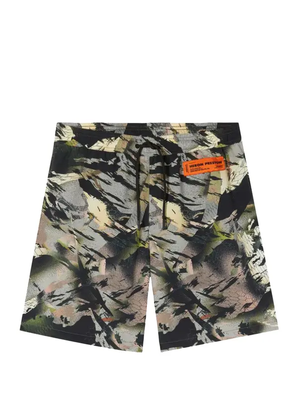 Heron Preston Nylon Swimshorts - Green