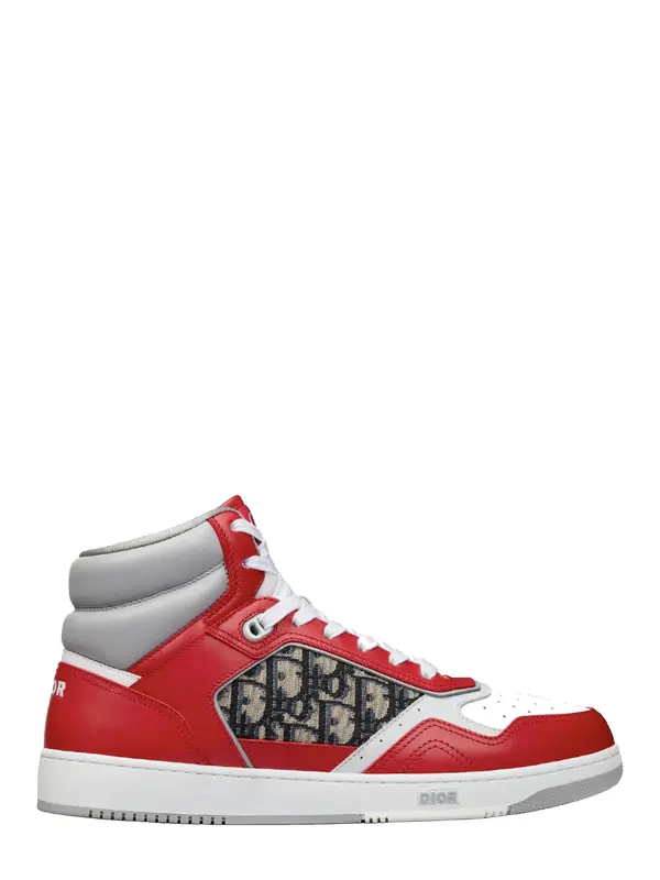 Dior Oblique High-top Sneakers - Red