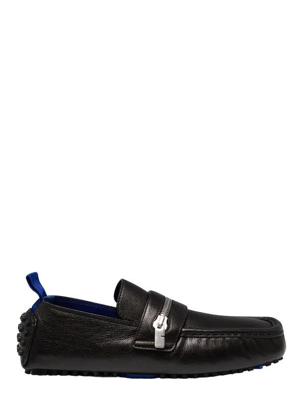 Burberry Motor Leather Loafers - Black