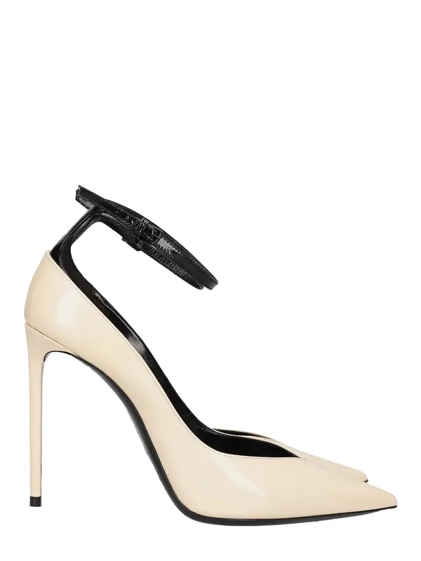 Saint Laurent Zoe Leather Pumps - White