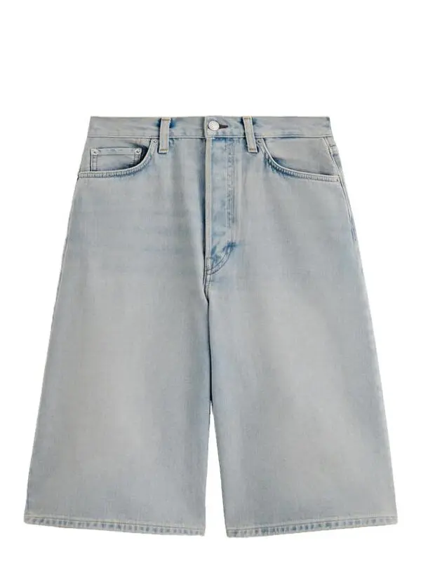 Cos Knee-length Denim Shorts - Light Blue