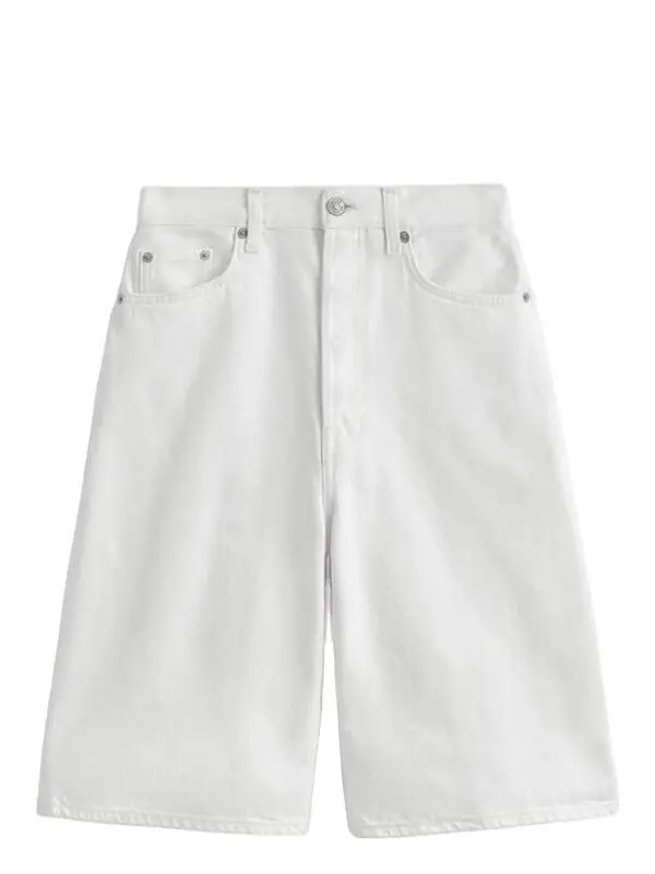 Cos Knee-length Denim Shorts - White