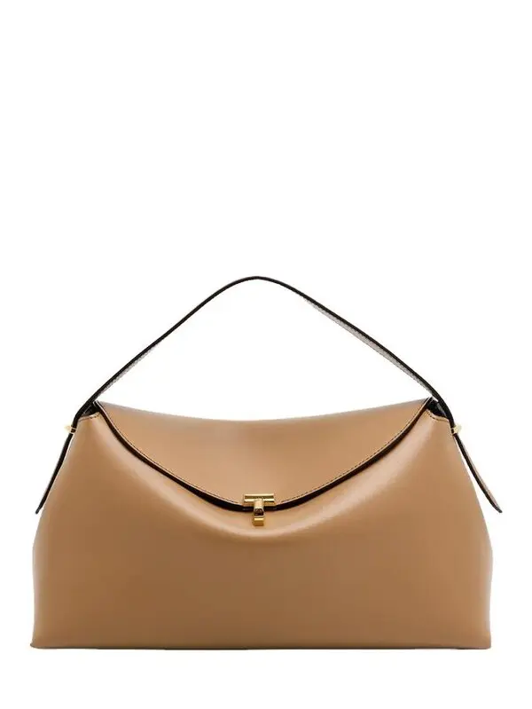 TOTEME T-lock Top Handle Bag - Camel
