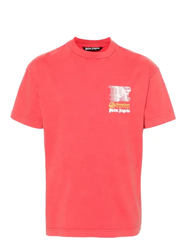 Palm Angels X Moneygram Haas F1 Cotton T-shirt - Red