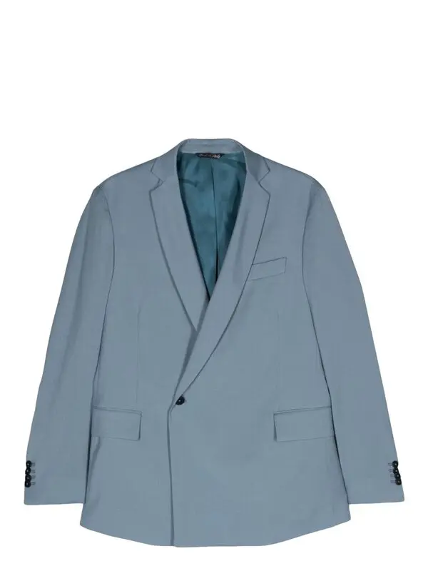 COSTUMEIN Single-breasted Virgin Wool Blazer - Blue