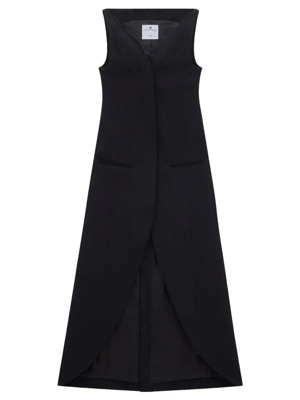 COURREGES Ellipse Crepe Maxi Dress - Black