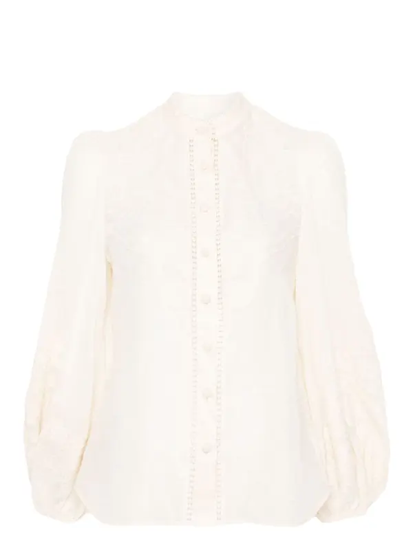 Zimmermann Ottie Embroidered Shirt - Neutrals