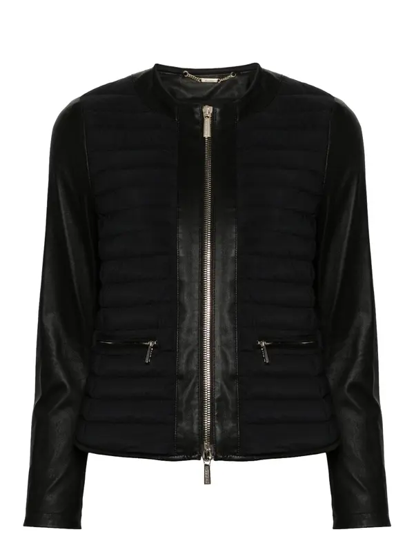 MOORER Delma Quilted Leather Jacket - Black