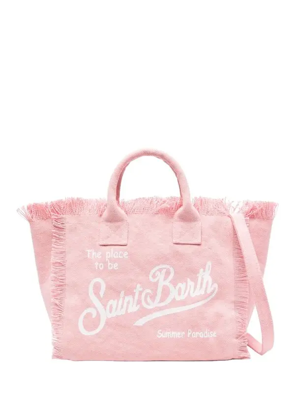 MC2 SAINT BARTH Colette Canvas Beach Bag - Pink