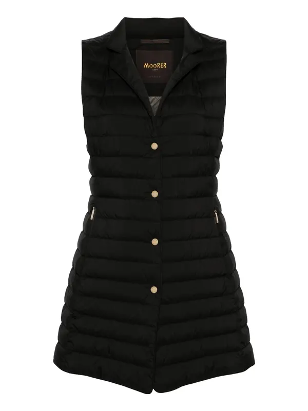 MOORER Gayle Quilted Down Gilet - Black