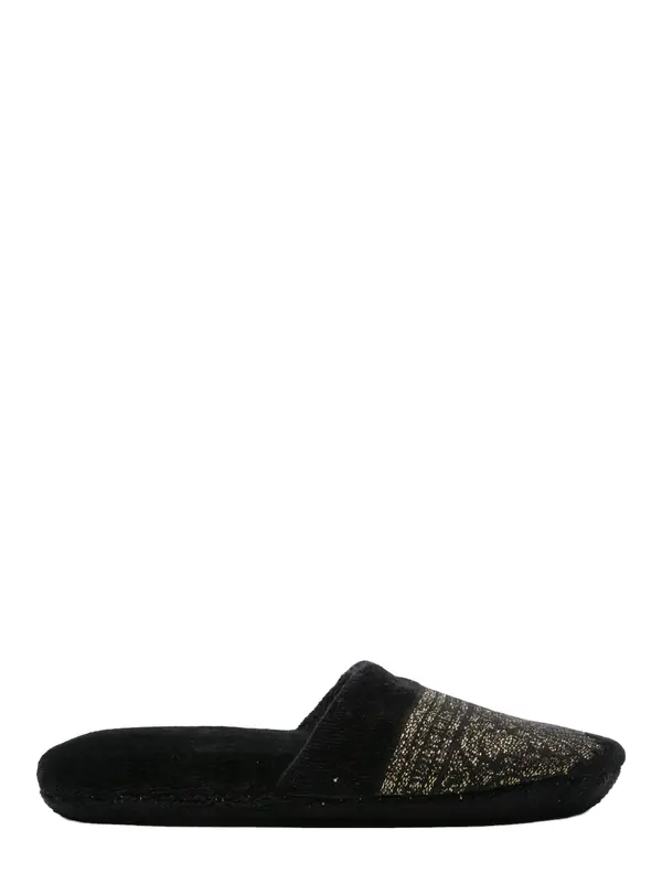 Versace Couple Des Dieux Bath Slippers - Black