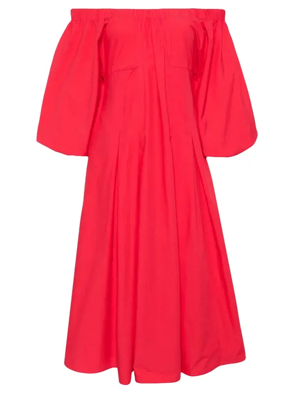 REJINA PYO Greta Organic-cotton Midi Dress - Red