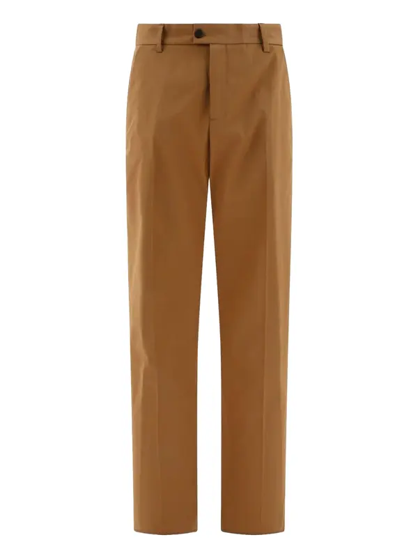 Alexander McQueen Gabardine Straight-leg Trousers - Brown