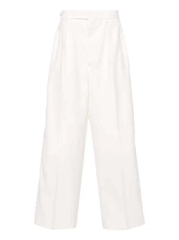 BODE Lace-trim Tapered Trousers - Neutrals