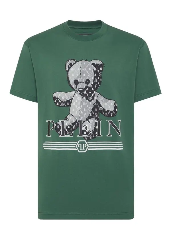 Philipp Plein Teddy Bear Cotton T-shirt - Green