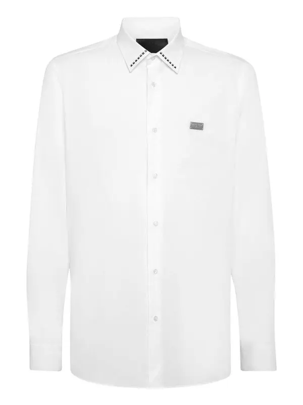 Philipp Plein Stud-detailing Poplin Shirt - White