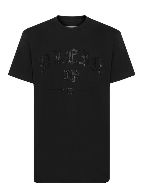 Philipp Plein Crystal-embellished Cotton T-shirt - Black