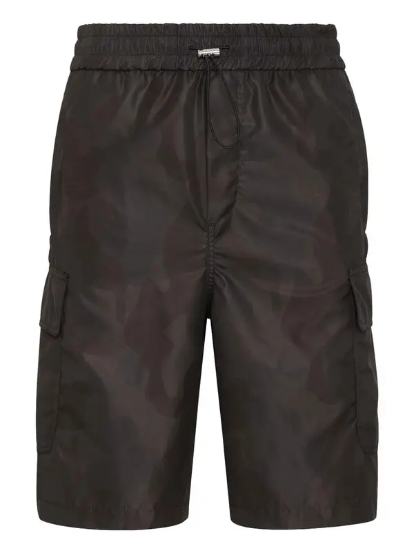 Philipp Plein Drawstring Cargo Shorts - Black