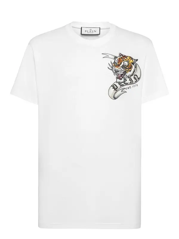 Philipp Plein Ss Tattoo Printed T-shirt - White